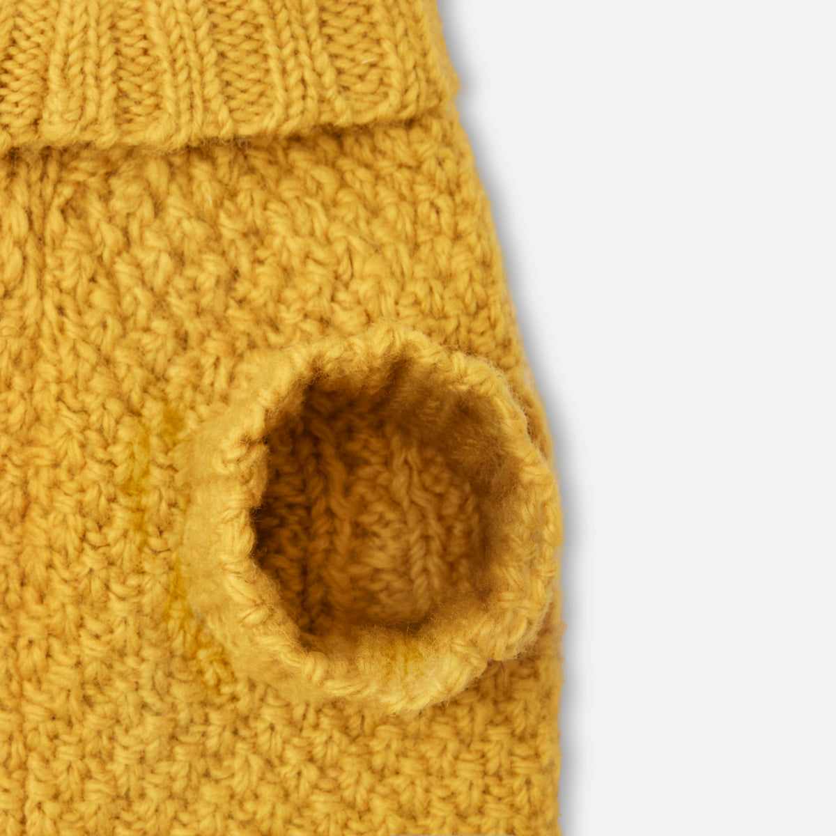 Aran Hand knit Yellow designer dog Jumper-Luxury real wool dog sweater ...