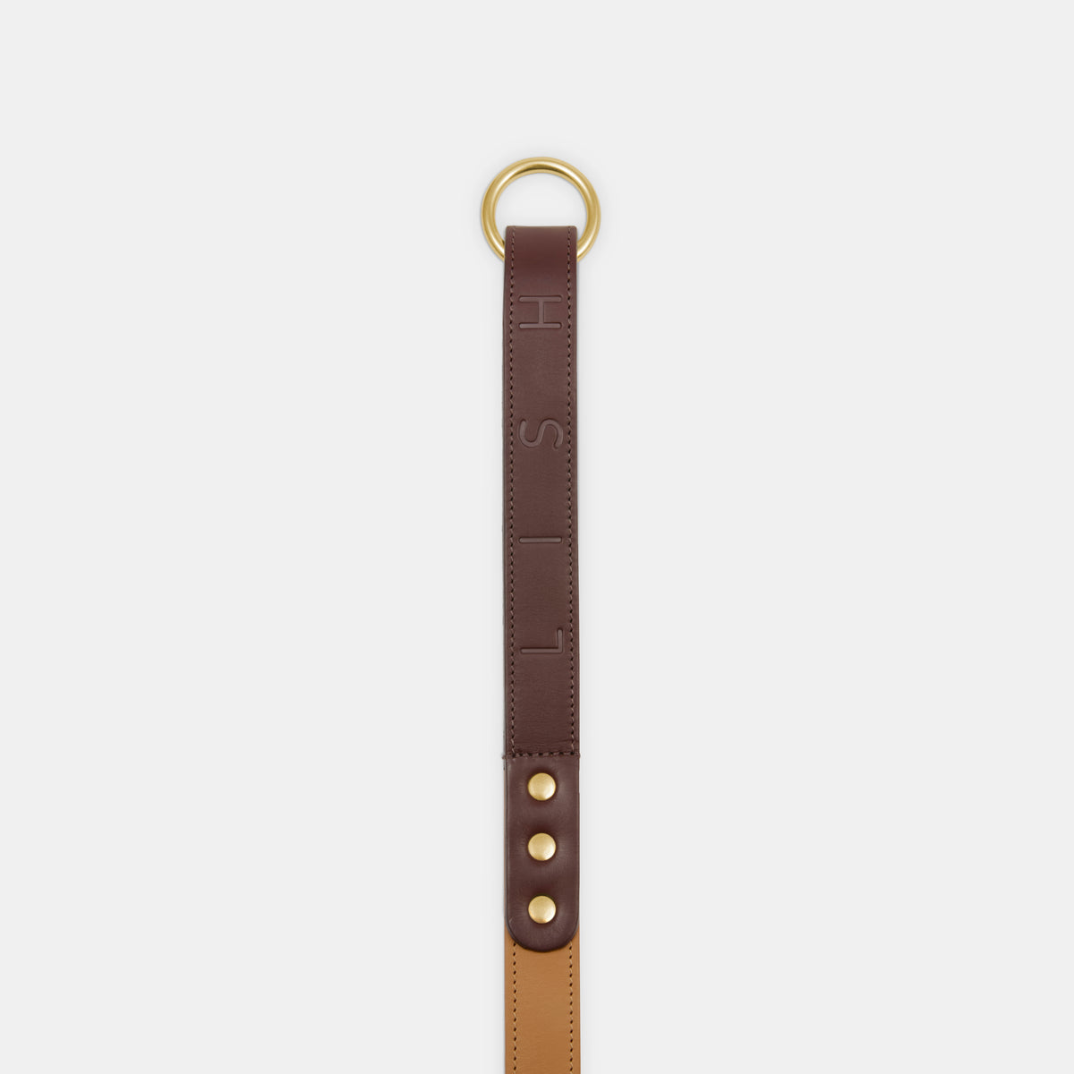 Spencer Gingerbread Brown Luxury Leather Designer Dog Lead | LISH