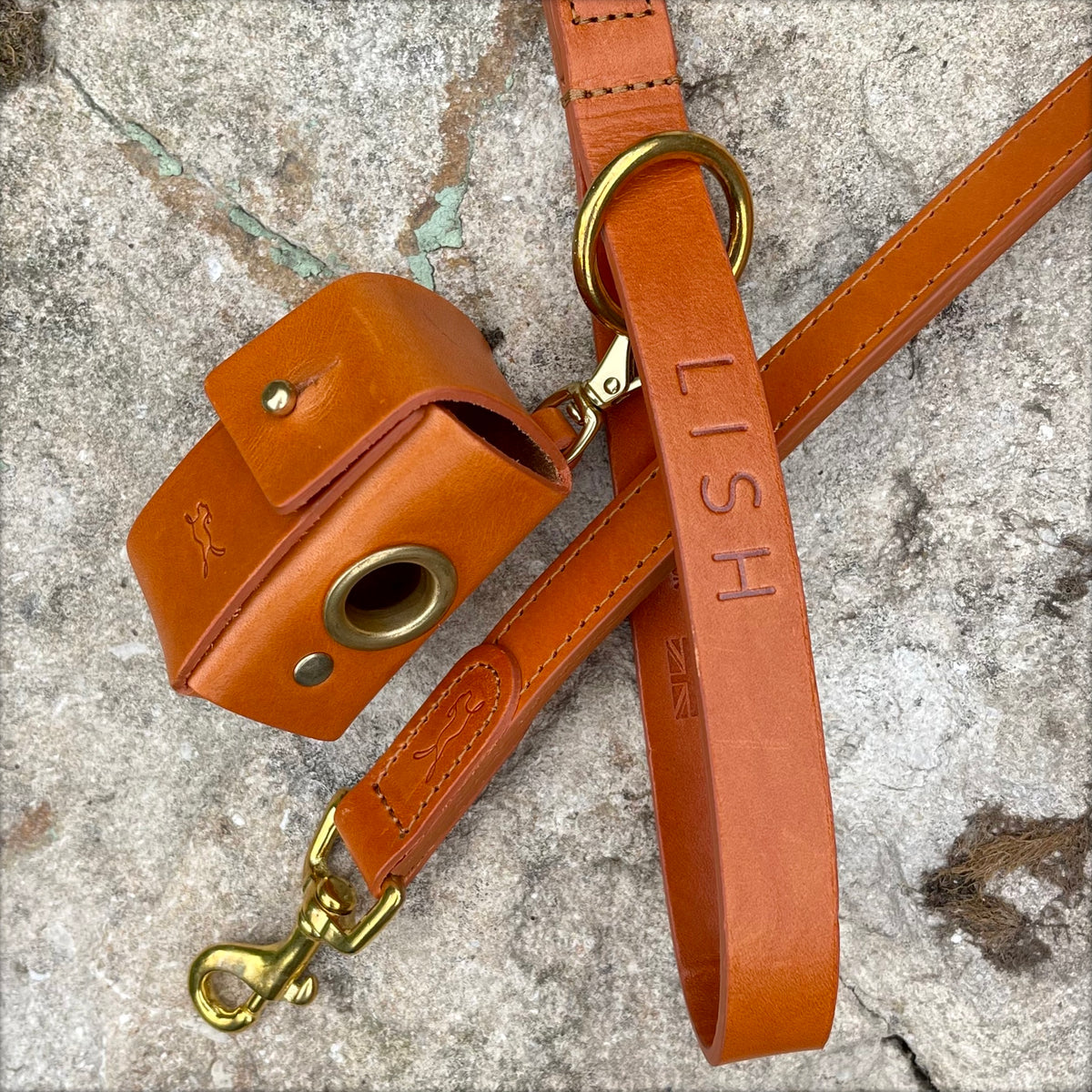 Coopers Butter Brown Leather Luxury Designer Dog Lead | LISH